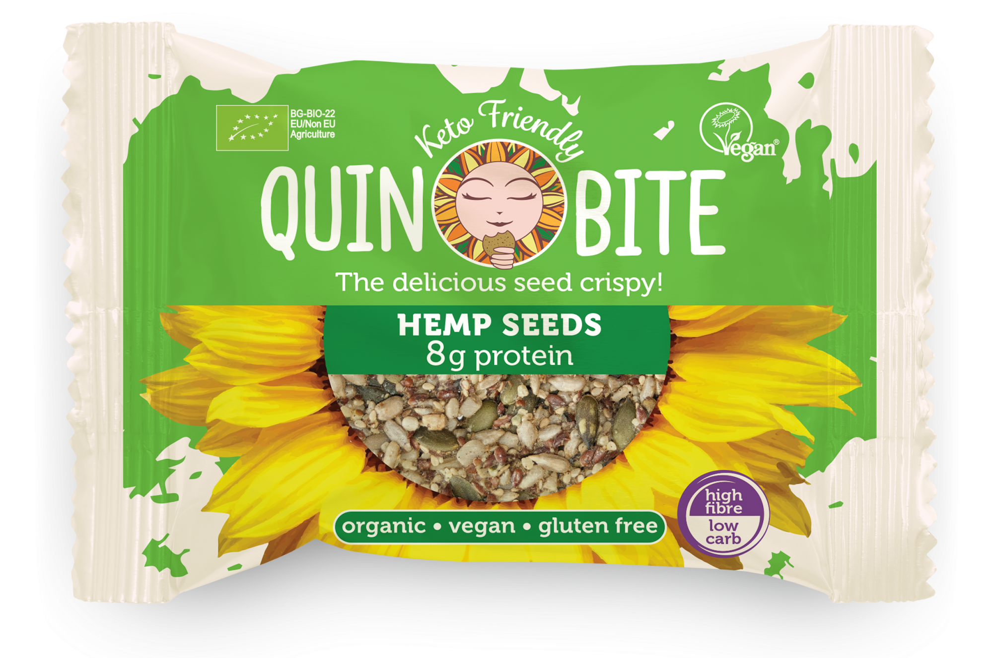 Quin Bite Hemp seeds crispy 21g - Quin Bite - A bite of Happiness!